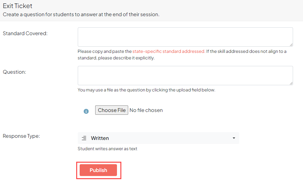 Educator: How To Publish an Exit Ticket – Fullmind Support
