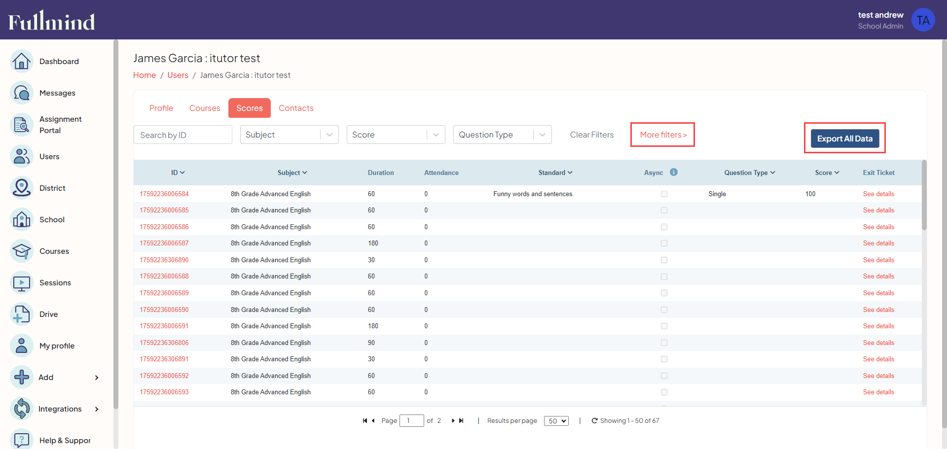 How to View and Export Exit Ticket Data – Fullmind Support