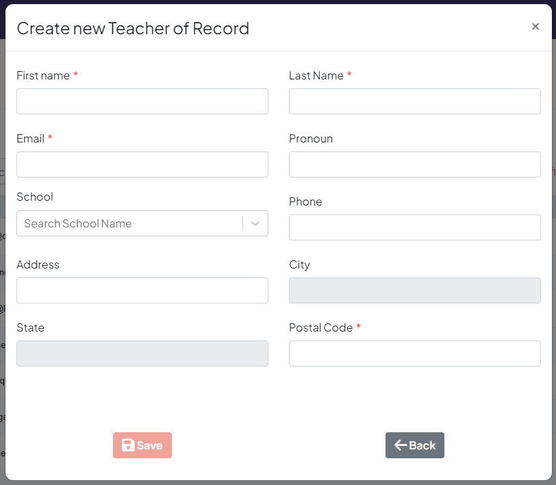 How to Add Teacher of Record – Fullmind Support