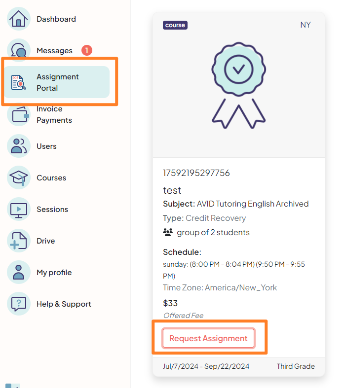 Educator: How to Request an Assignment and What Happens After – Fullmind Support