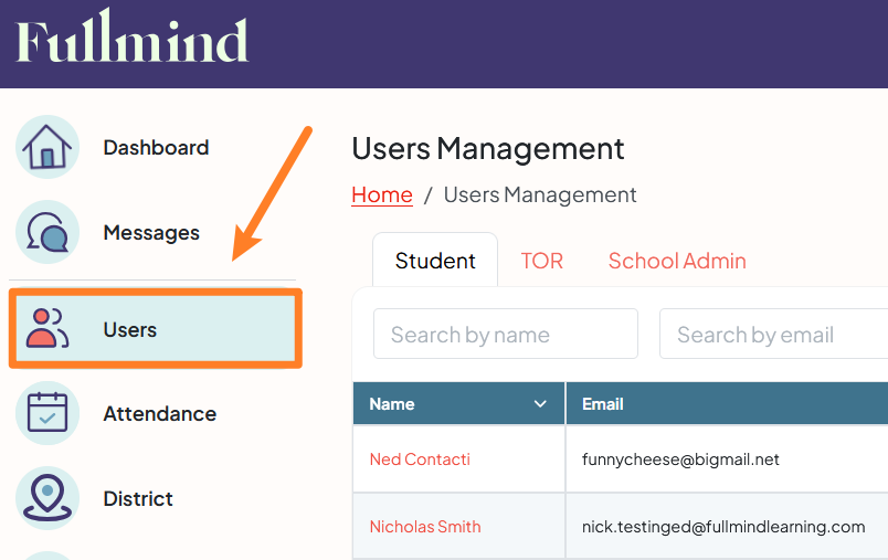 School Admin: User Guide – Fullmind Support